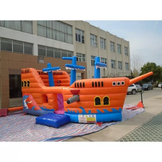 Pirate Ship Jumping Castle With Slide To Buy - Bounce House With Slide ...